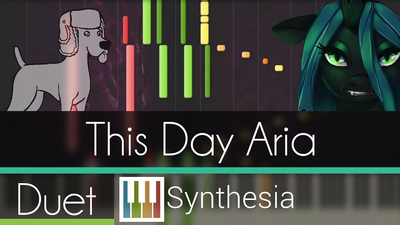 This Day Aria Duet Piano Tutorial W Lyrics Synthesia Hd Youtube