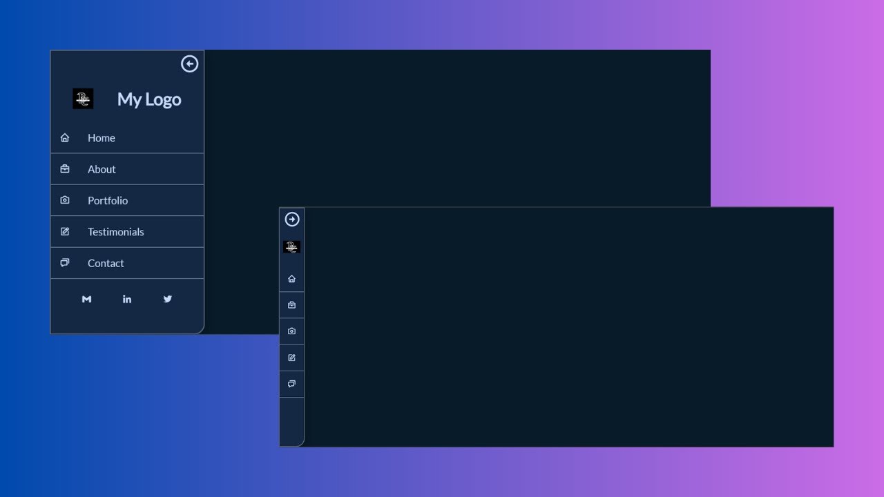 Modern Responsive Sidebar Menu Toggle Animation With Html Css