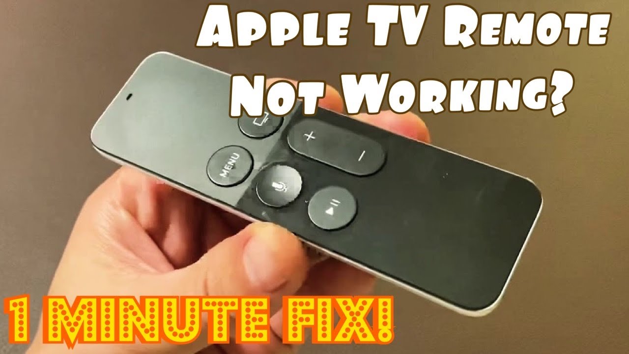 Apple Tv Remote Not Working 1 Minute Fix Try This First Youtube