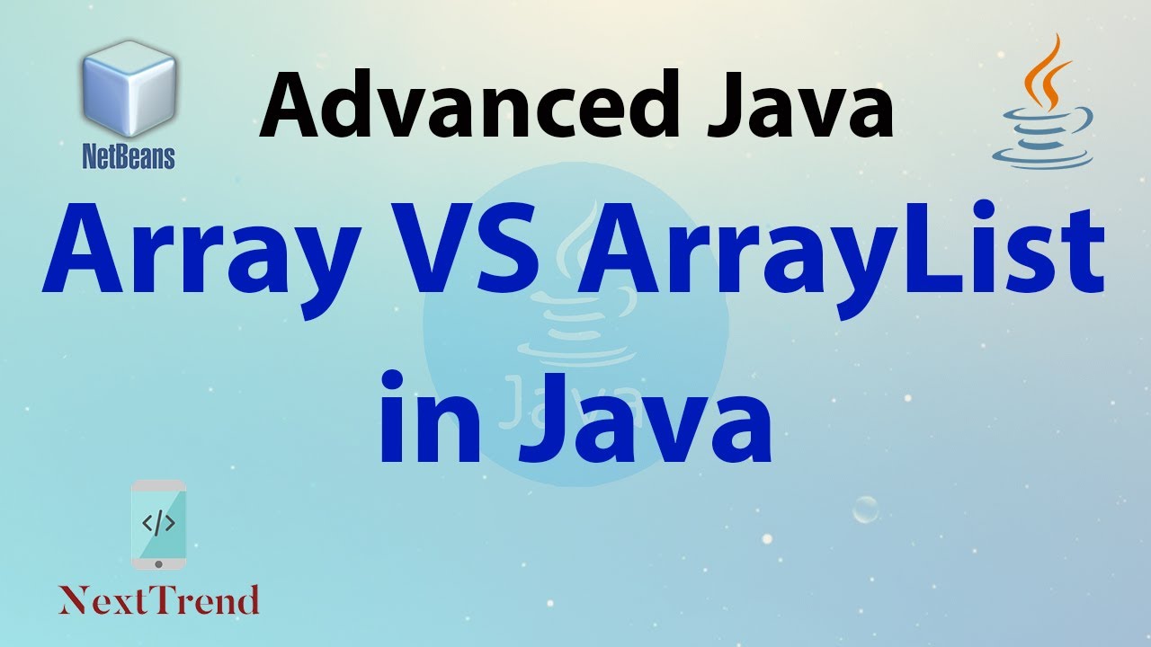 Array Vs Arraylist In Java Youtube
