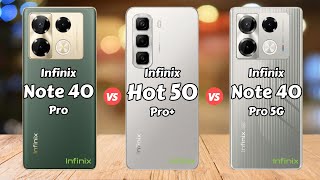 Infinix Hot 50 Pro Plus Vs Infinix Hot 40 Pro Vs Infinix Note 40 ...