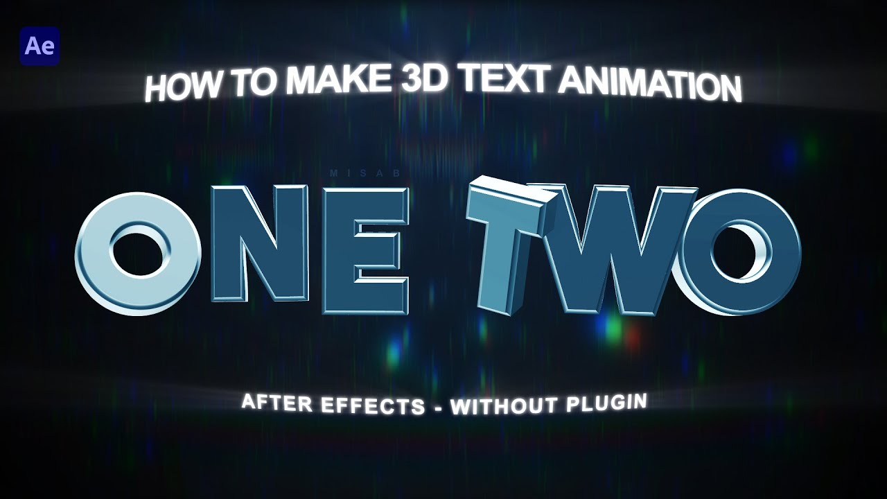 How To Make 3d Text Animation In After Effects No Plugins Youtube