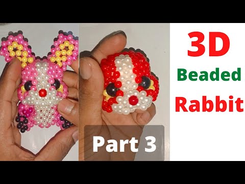 3d Beaded Rabbit Tutorialsрџђ Part 3 Youtube