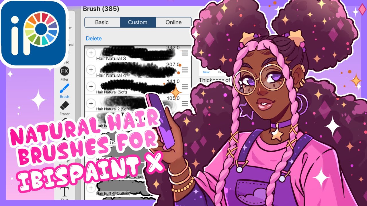 I Made Ibispaint X Natural Hair Brushes Youtube