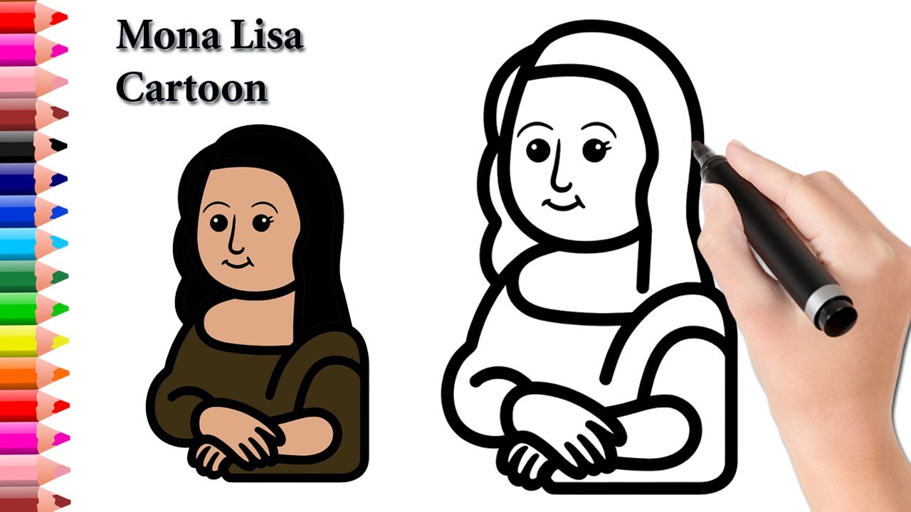 Mona Lisa Cartoon Drawing Easy Step By Step Easy Drawing And Painting