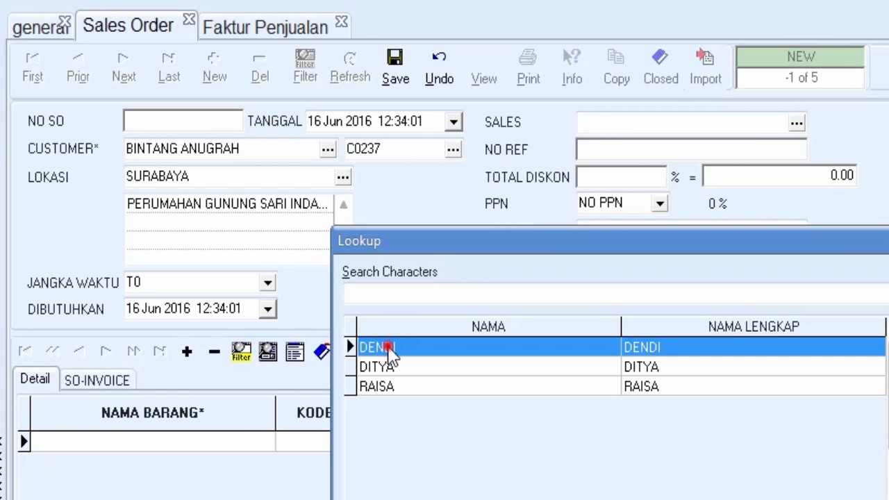 Tutorial Seventhsoft Penjualan Dg So Youtube