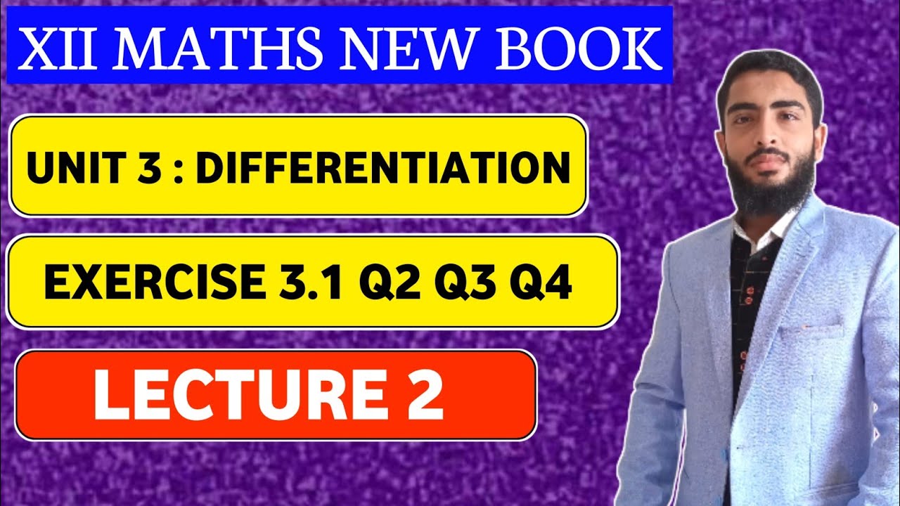 Exercise 3 1 Q2 Q3 Q4 Unit 3 Differentiation Class 12 New