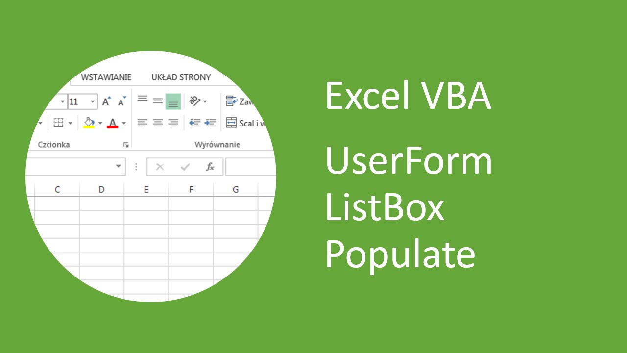 Excel Vba Userform Listbox How To Populate Using Rowsource And Table