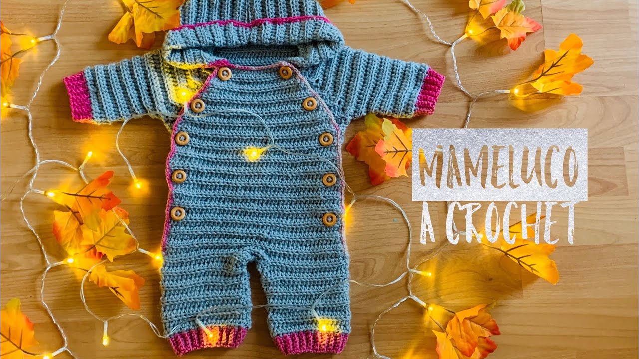 Como Tejer Un Mameluco A Crochet Pañalero Memeluco Youtube