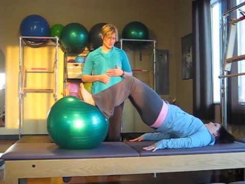 Rivercity Pilates Shoulder Bridge On The Big Ball Youtube