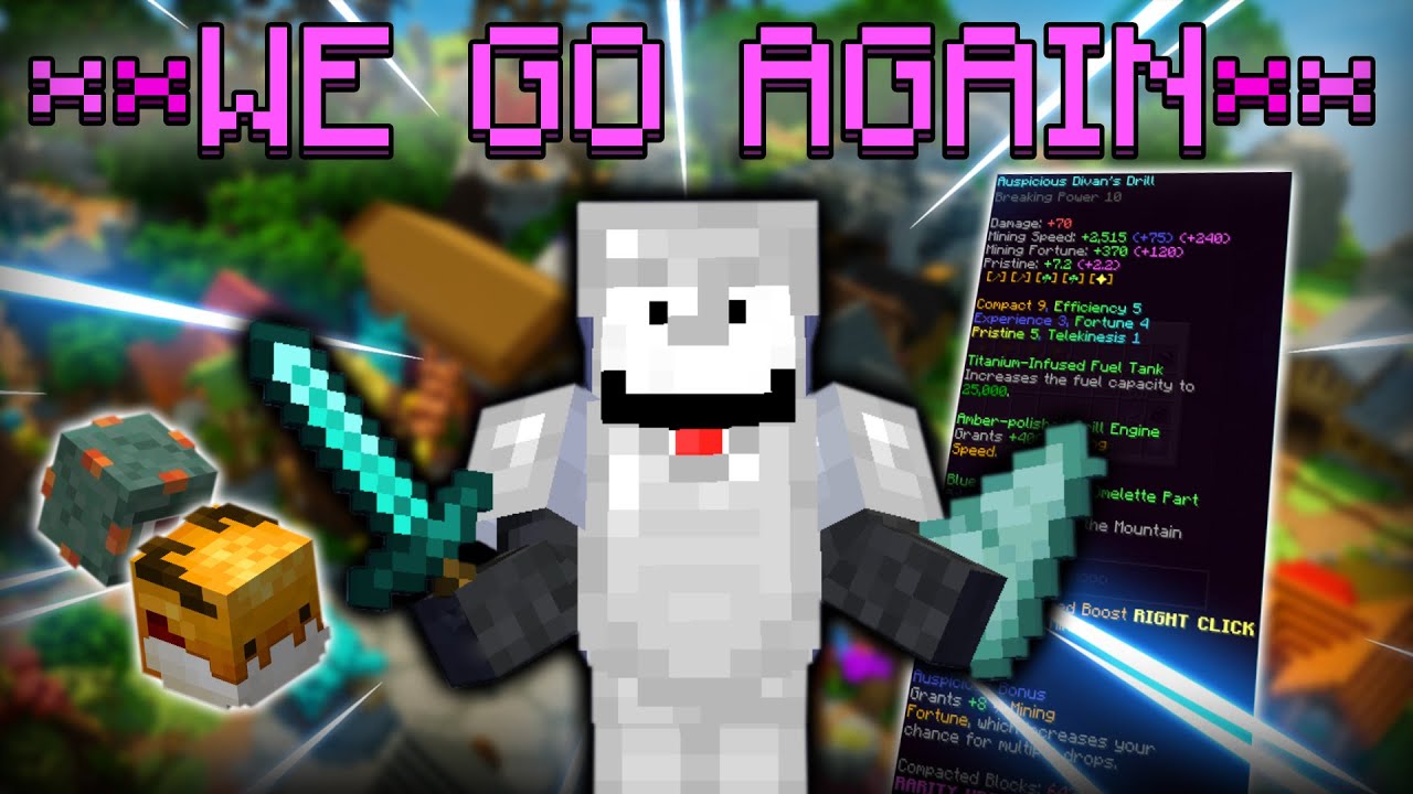 Starting From Scratch Again Hypixel Skyblock Youtube