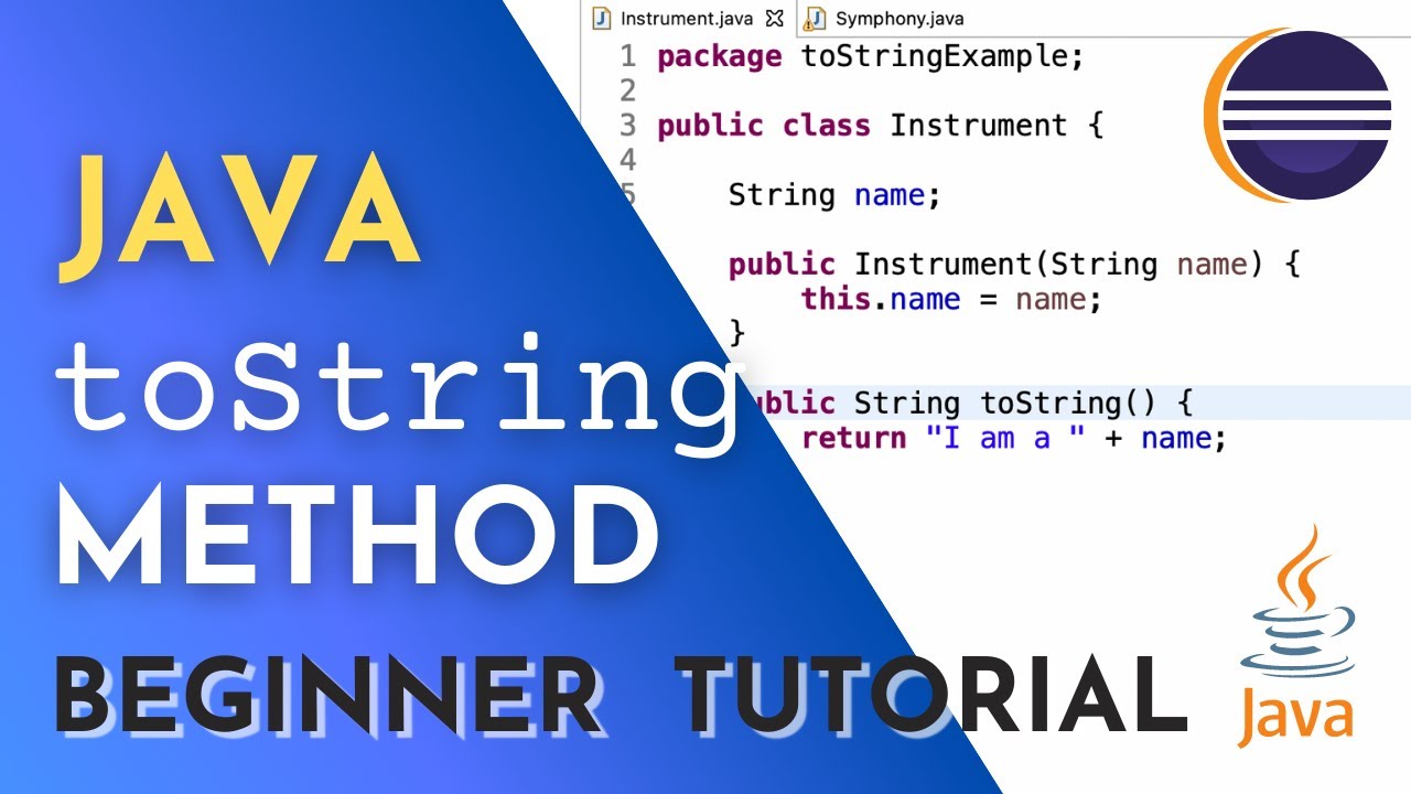 Java Tostring Method Tutorial Youtube