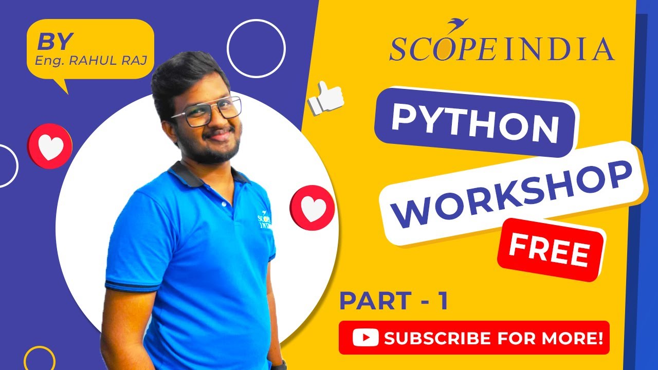 Free Python Workshop Part 1 Class By Eng Rahul Raj Pythonprogramming