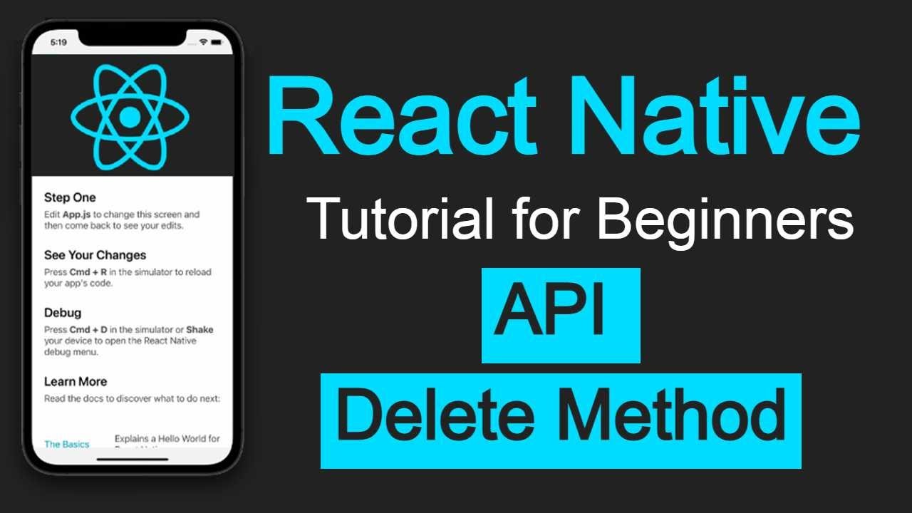 React Native Tutorial 55 Delete Api Method Youtube
