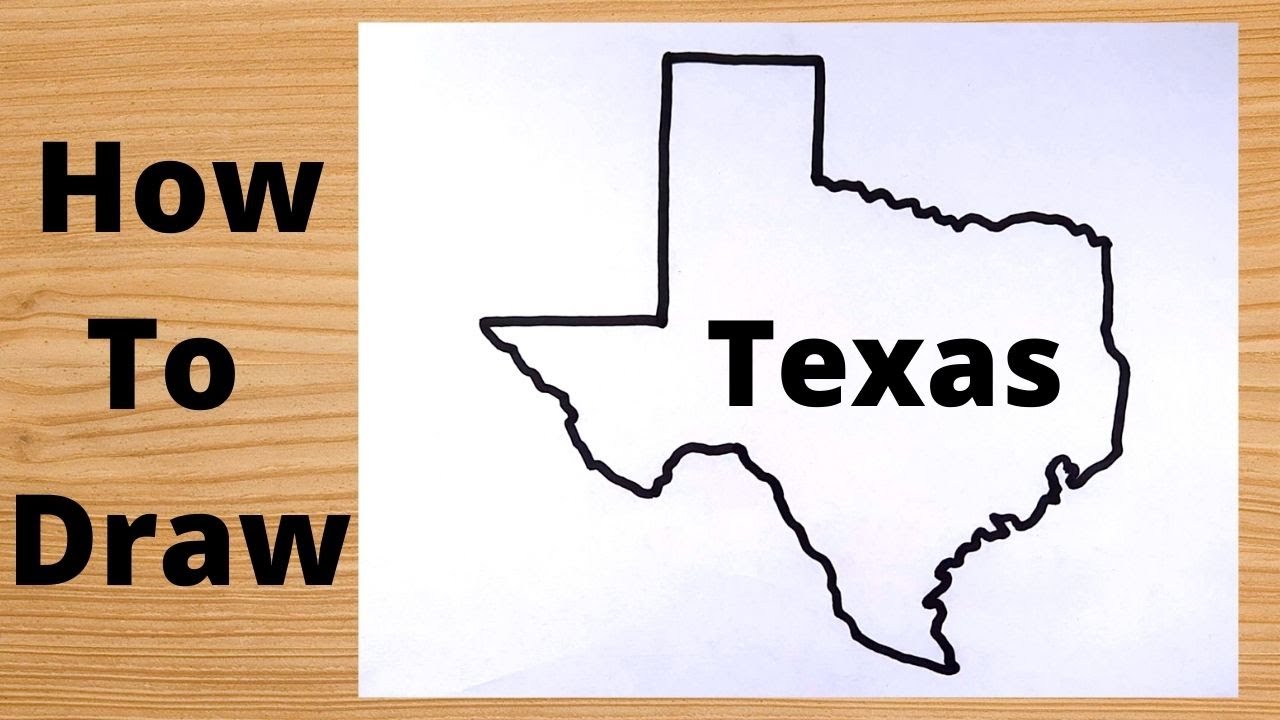 Texas Map Drawing Tutorial Easy Way Youtube