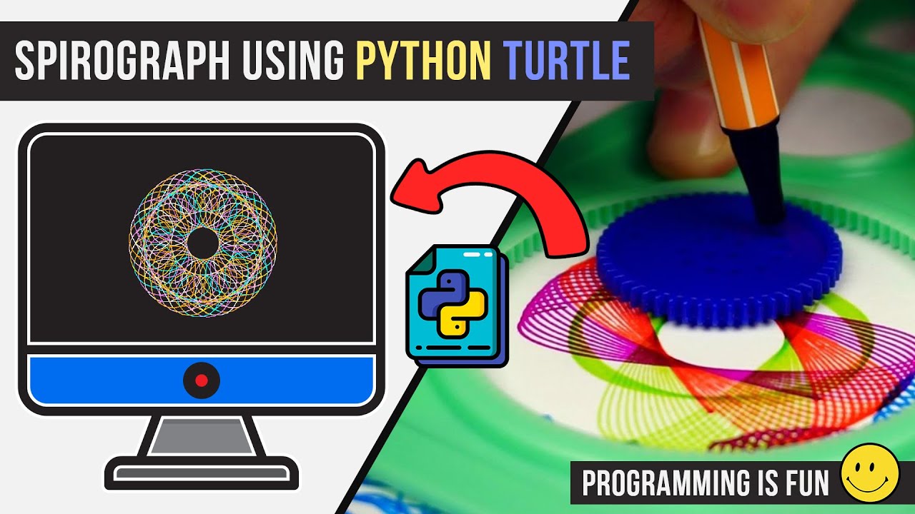 Spirograph Using Python Turtle Programmingisfun Exe Youtube