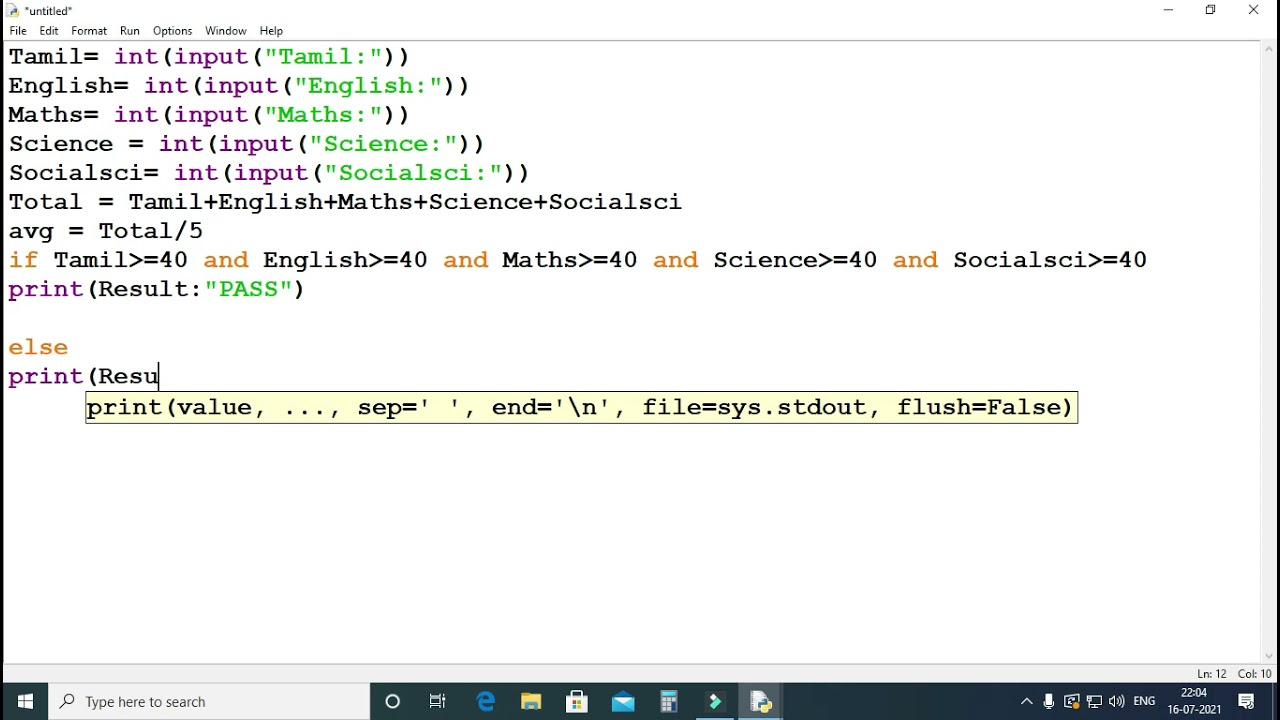 Python Program For Student Mark Sheet Student Mark Sheet Program In