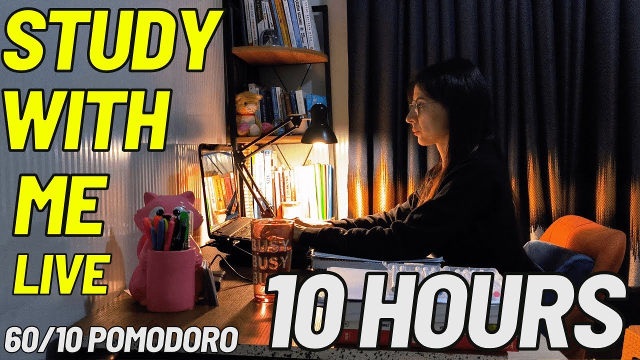 Live I 10 Hour Study With Me At Night рџ љ Pomodoro 60 10 Phd Student