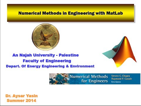 Numerical Methods For Engineers With Matlab Lecture 4 Youtube