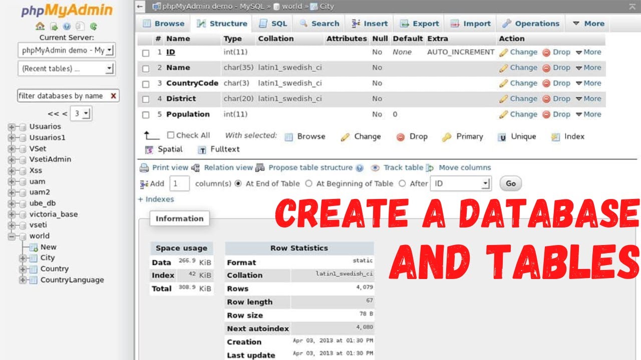 Create Mysql Database Tables And Insert Data Using Php Functions Youtube