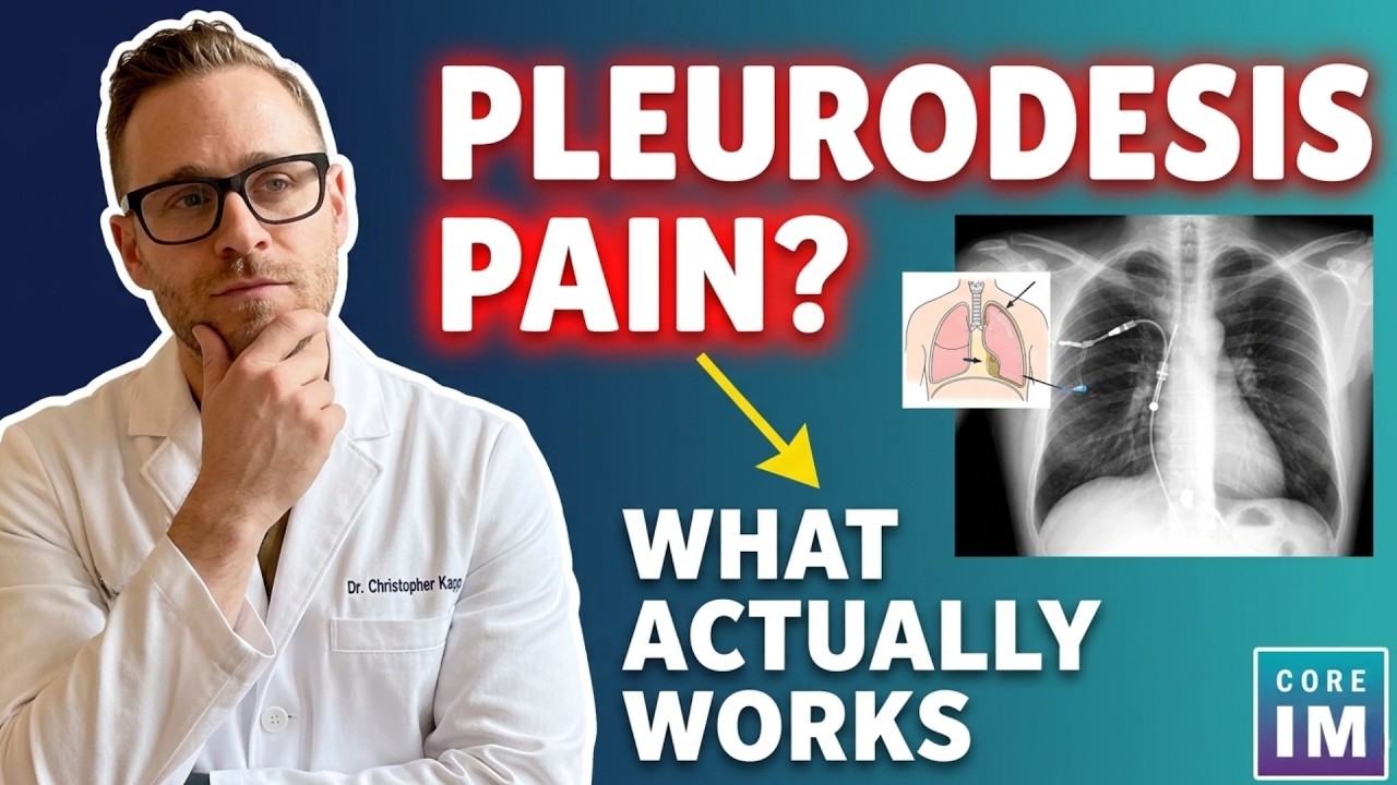 Pleurodesis Pain Control Youtube