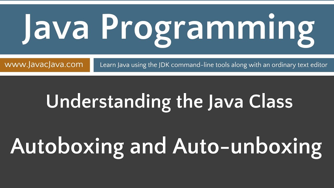 Learn Java Programming Autoboxing Tutorial Youtube