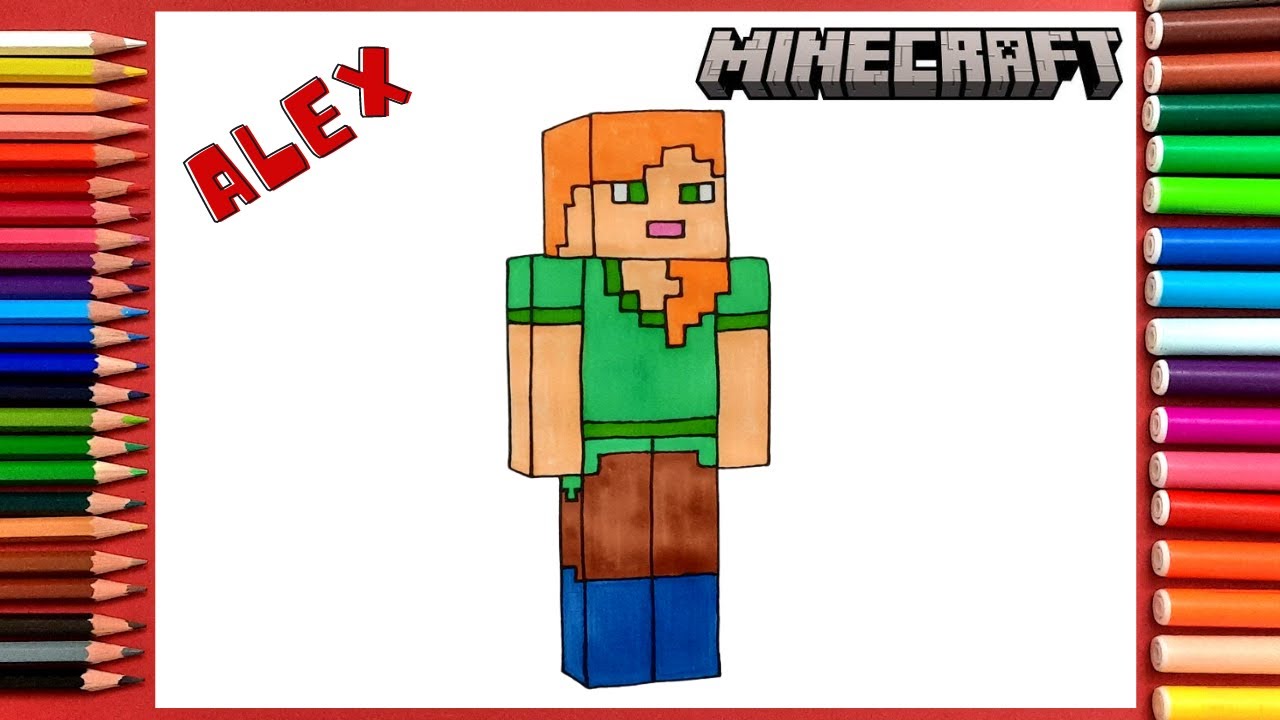 How To Draw Alex Minecraft Youtube