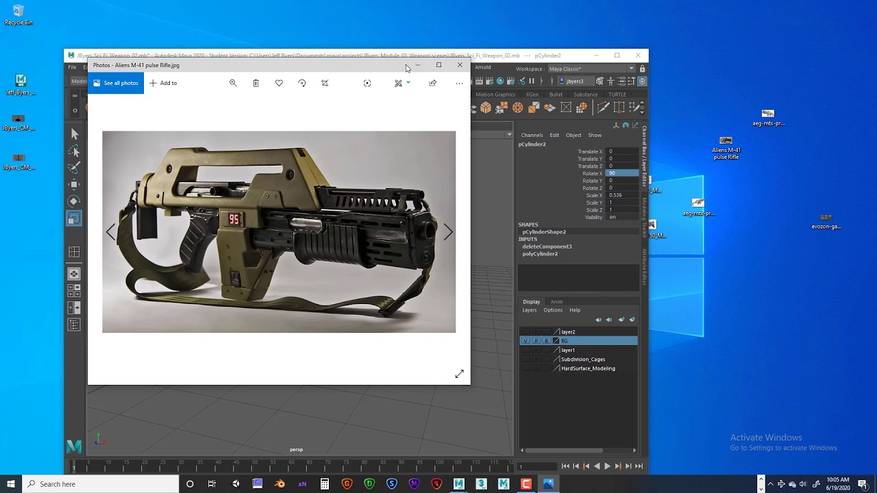 Ani 150 Modeling Sci Fi Weapon Part 01 Youtube