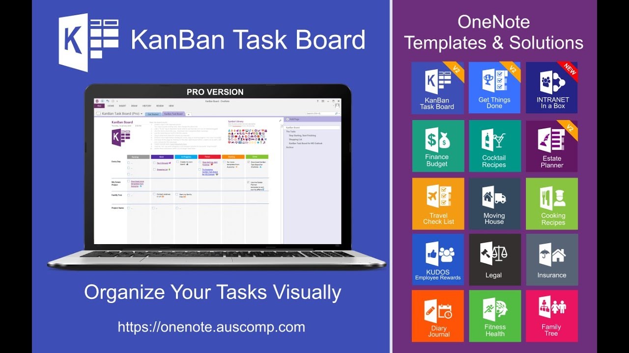 Auscomp Kanban Task Board For Onenote Visualize Your Tasks To Do S