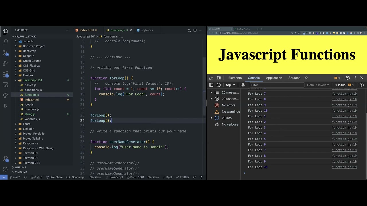 Javascript Functions Arrays Objects Youtube