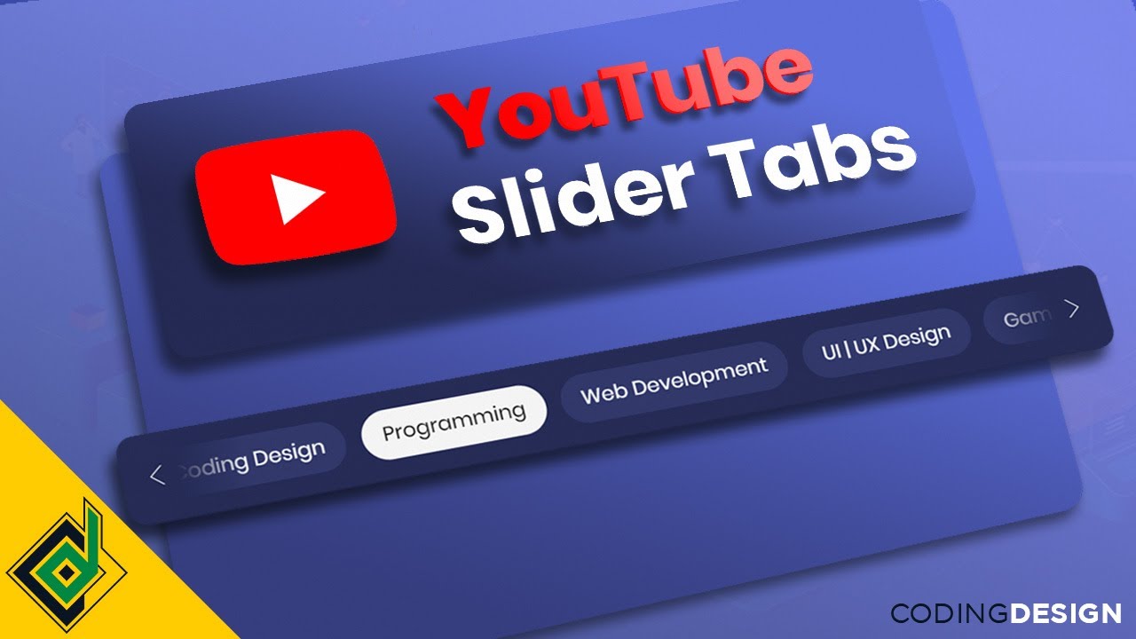 Slider Tabs Like Youtube Using Vanilla Javascript Scrollable Navbar