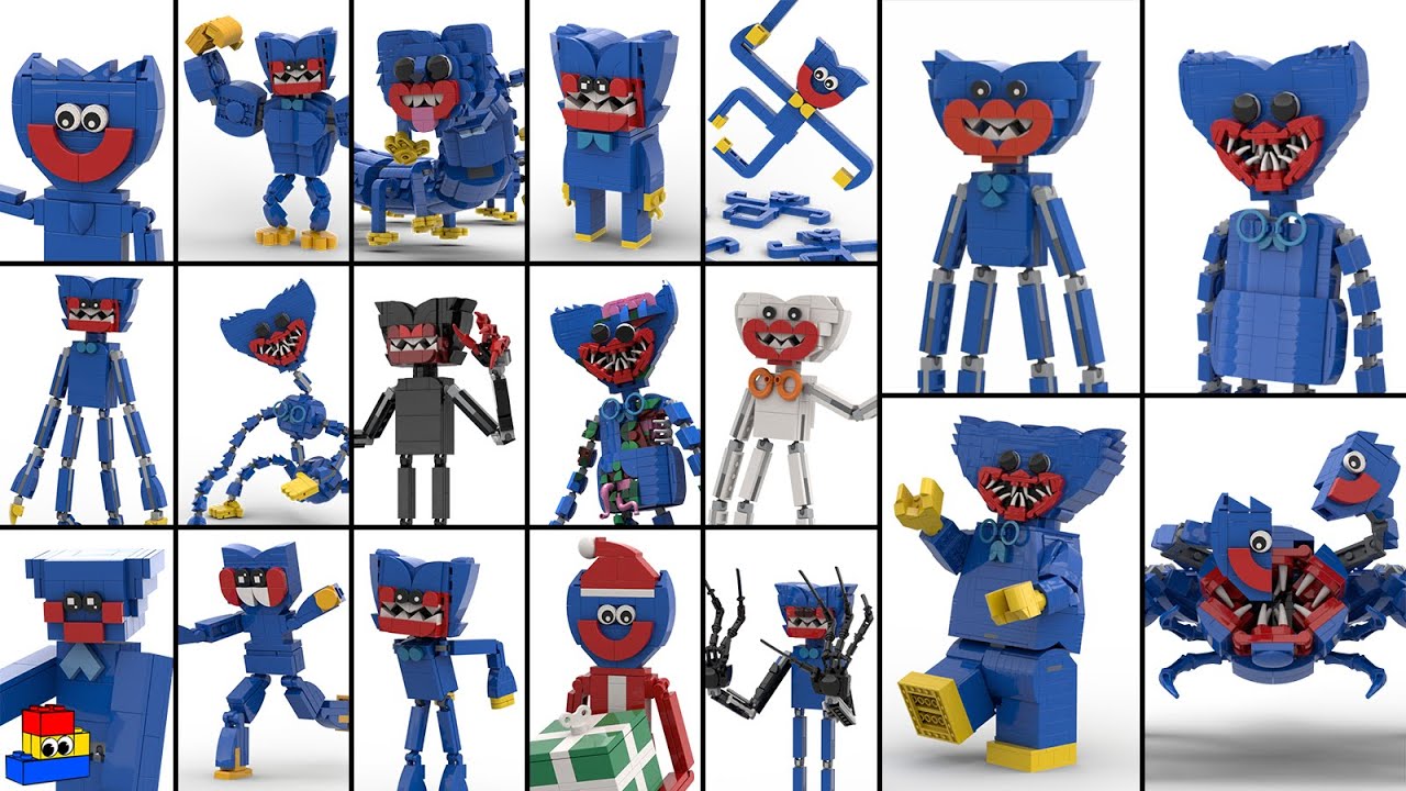 Every Lego Huggy Wuggy 19 Versions Poppy Playtime Youtube