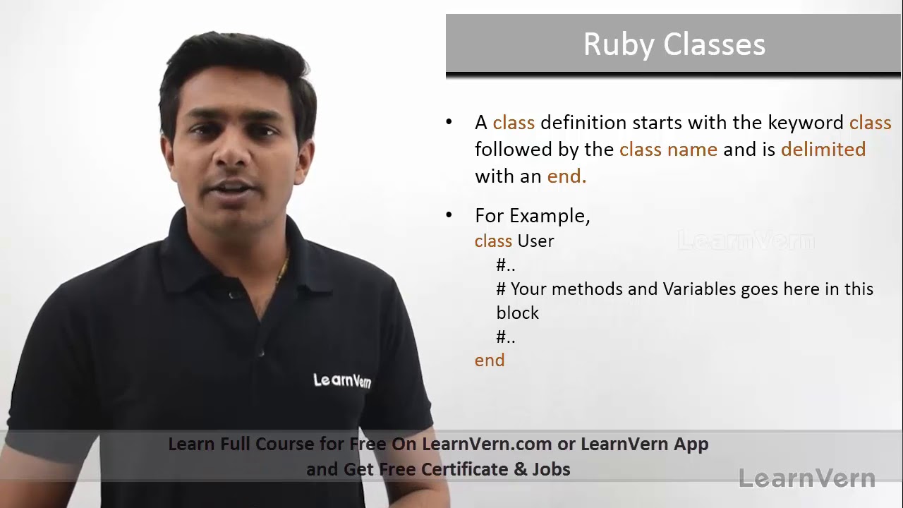 Ruby Class And Object Tutorial Youtube