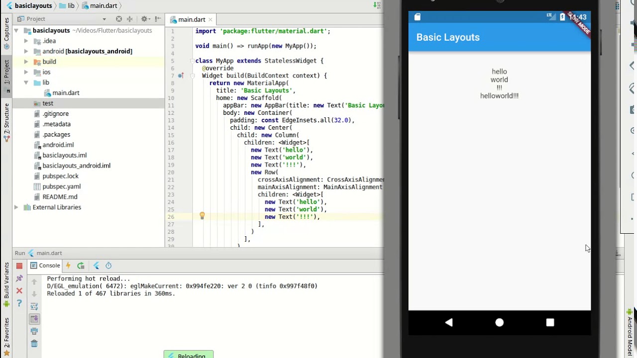 Flutter 21 Basic Layouts Youtube