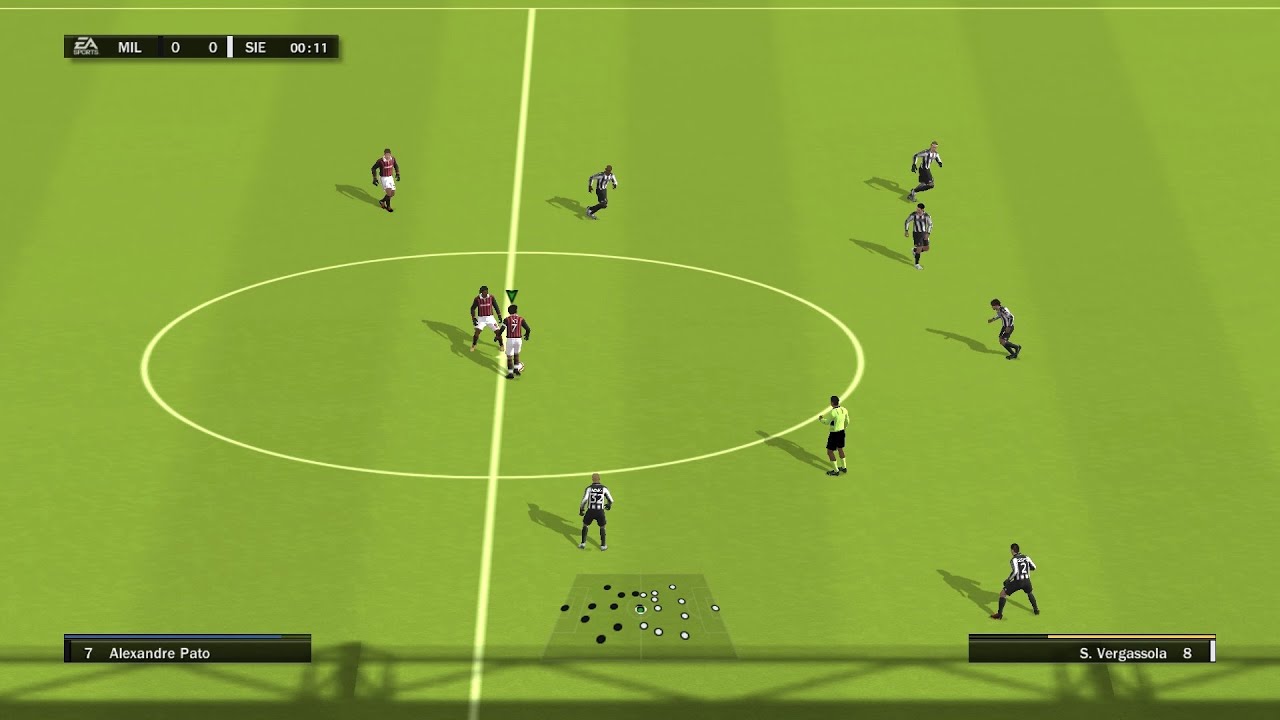 Fifa 10 Ac Milan Vs Siena Dinho Pato Huntelaar Serie A 2009