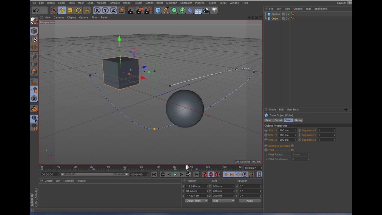 Cinema 4d Keyframing Basics Part 1 Youtube
