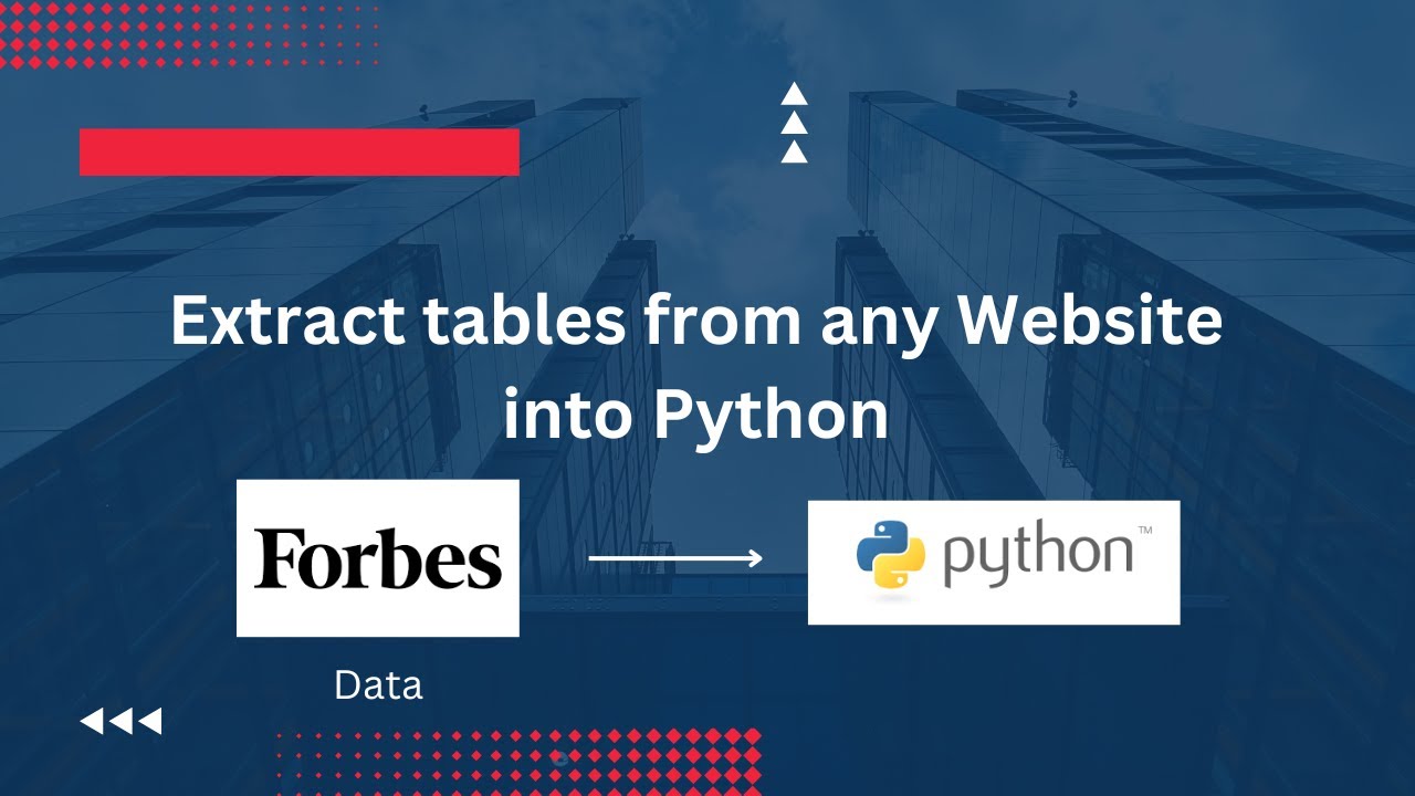 How To Extract Tables From Website Using Python Scraping Tables From