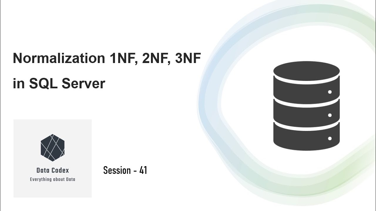 Normalization And Denormalization Sql Server Youtube