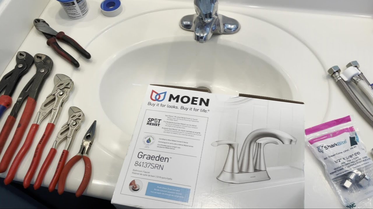 How To Install Moen Bathroom Faucet Youtube
