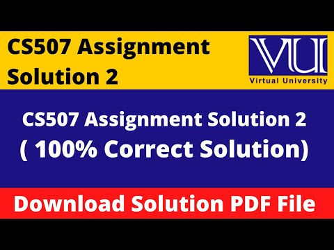 Cs507 Assignment 2 Solution 2022 Download File Youtube