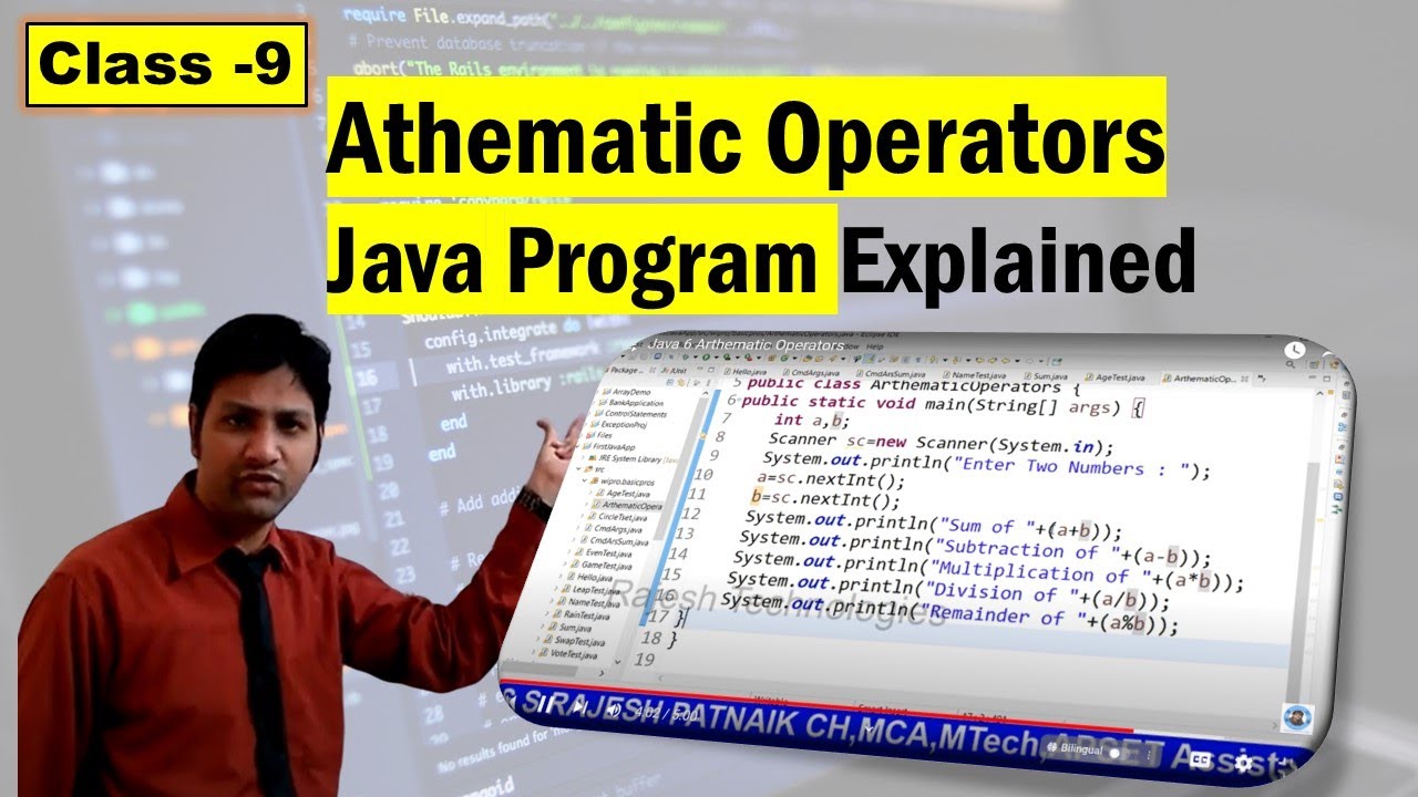 Java 6 Arthematic Operators Youtube