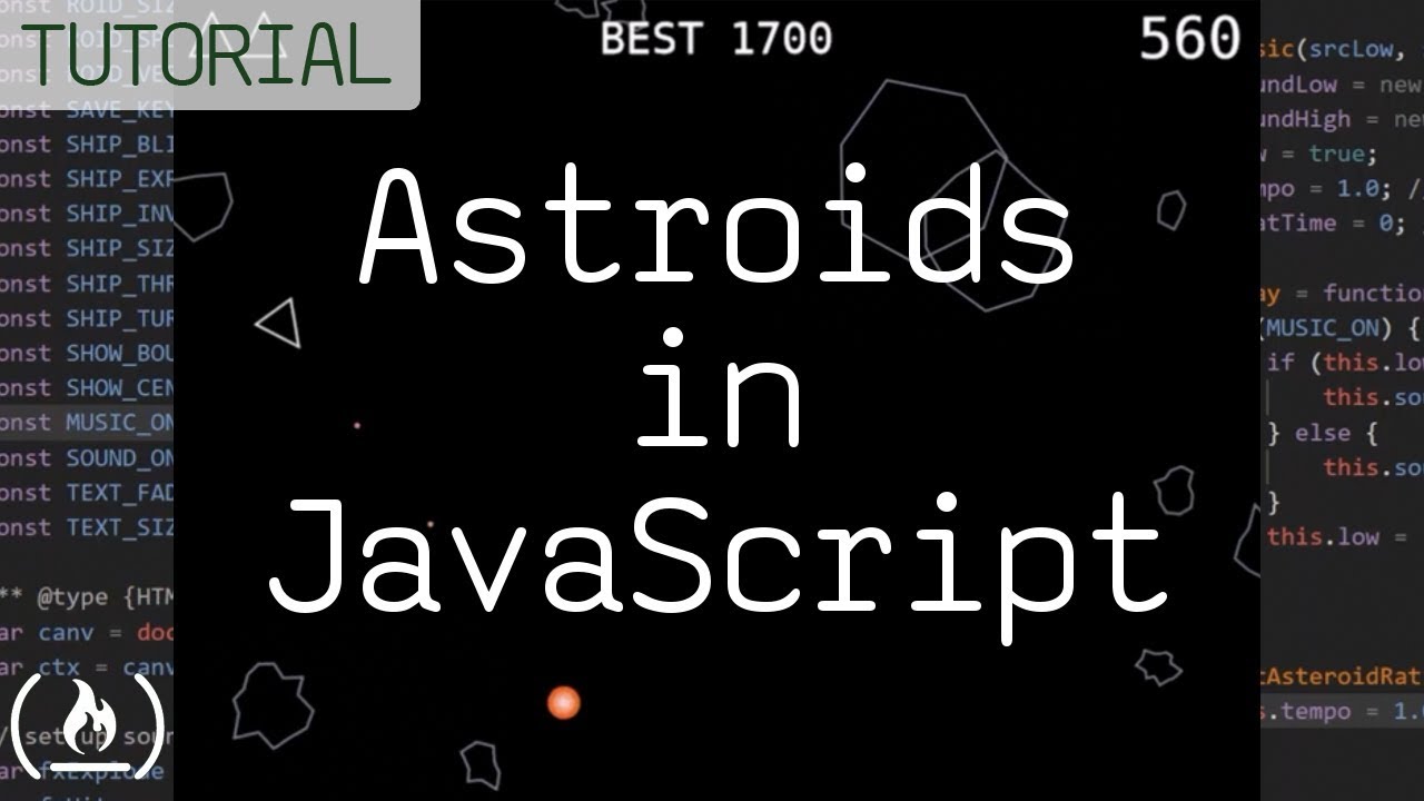 Code Asteroids In Javascript 1979 Atari Game Tutorial Youtube