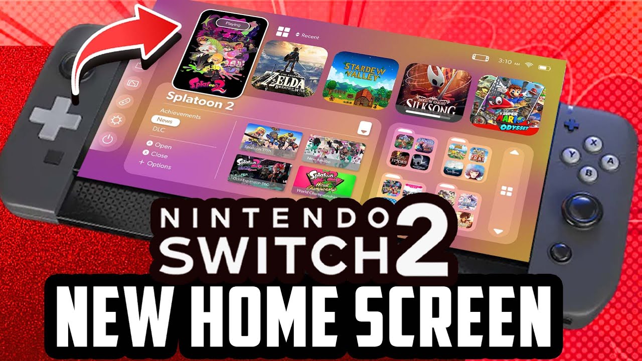 The New Nintendo Switch 2 Ui Home Screen Youtube