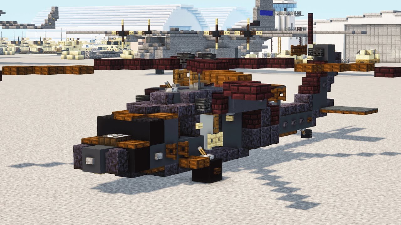 Minecraft Uh 60 Black Hawk Helicopter Tutorial Youtube