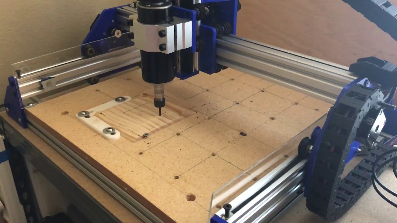 Diy Modular Cnc Machine V2 Test Cut Youtube