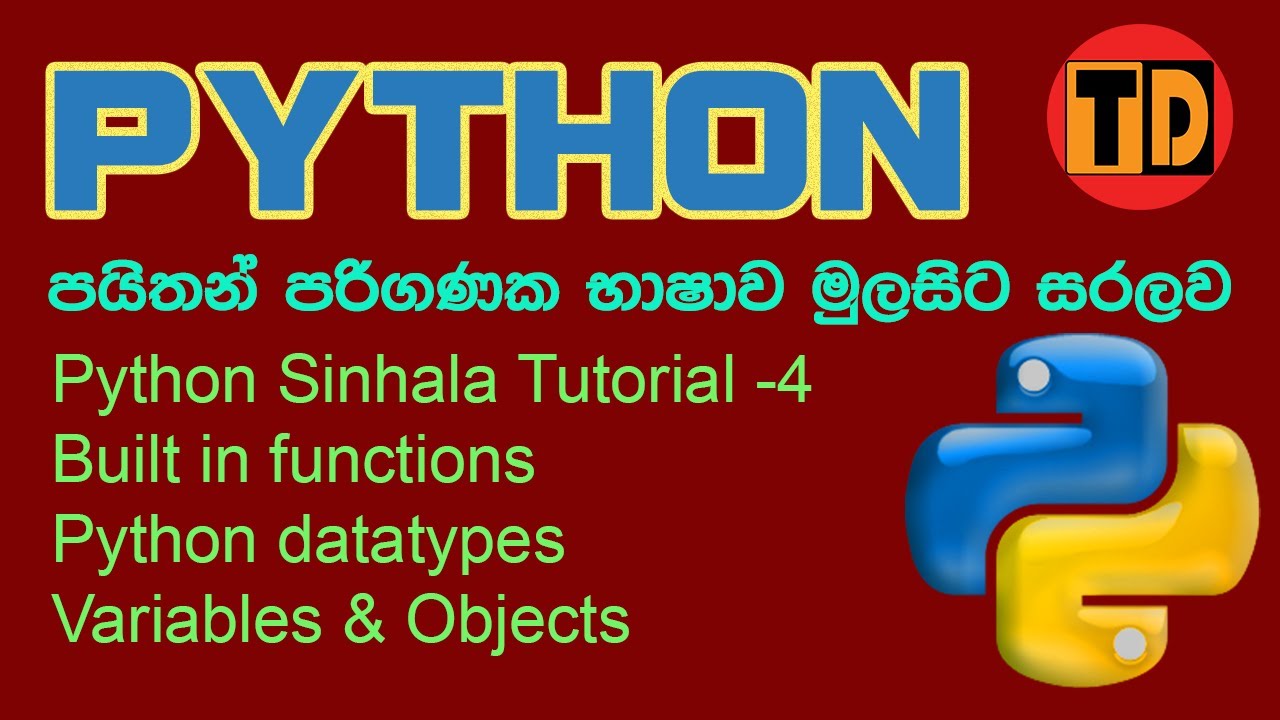 Python Sinhala Tutorial 4 Youtube