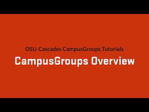 Campusgroups Tutorials Campusgroups Overview Youtube