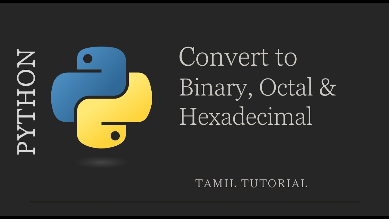 Python Program Convert To Binary Octal And Hexadecimal Python