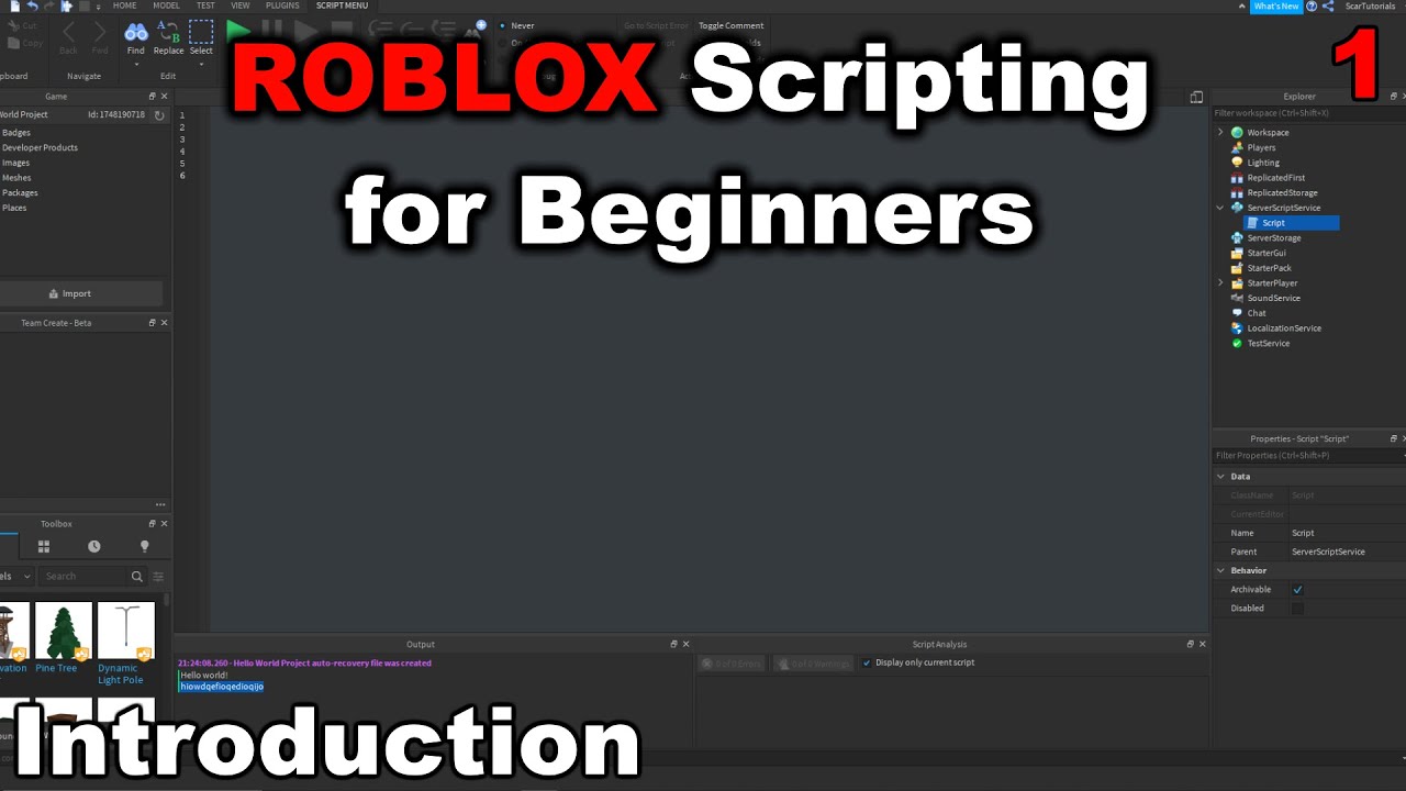 Roblox Scripting For Beginners Episode 1 Youtube