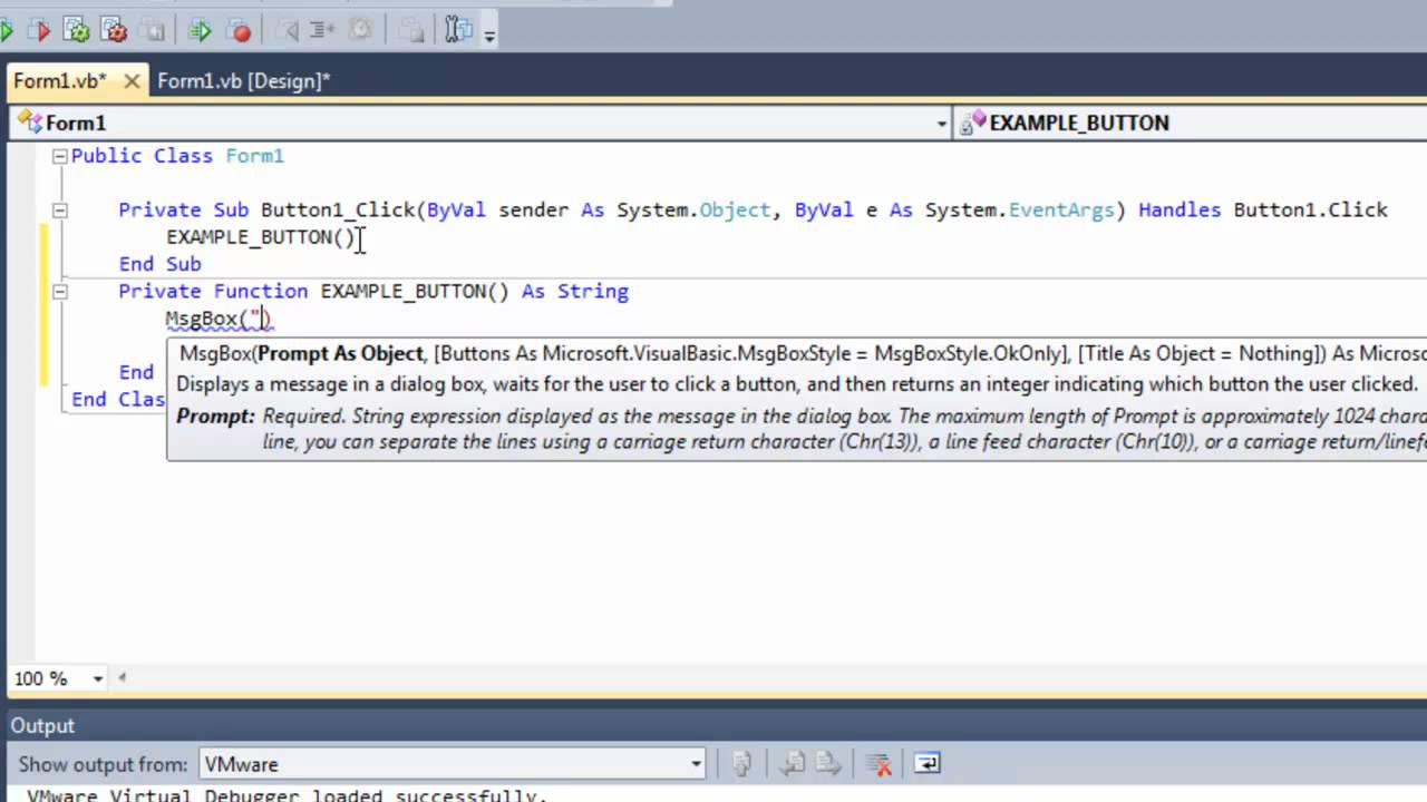 Visual Basic Tut How To Add A Function Youtube